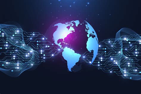 회로 기판 설계 배경 하이테크 디지털 데이터 연결 시스템을 갖춘 추상적인 통신 회로 기판 기술 배경 추상컴퓨터 전자 배경 벡터