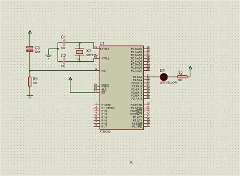 单片机控制led灯亮灭代码 下载程序后led0指示灯不断点亮熄灭 Proteus仿真图 51单片机