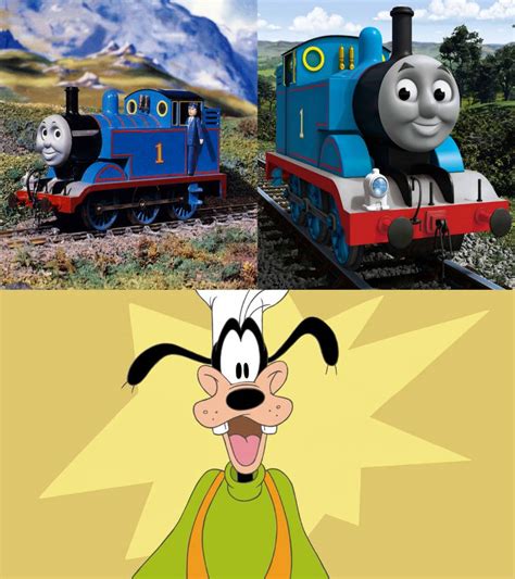 Goofys Reaction To Model And Cgi Thomas By Sirjosh9 On Deviantart