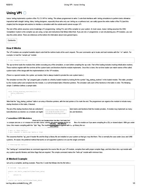 Using Vpi Icarus Verilog Pdf Subroutine C Programming Language