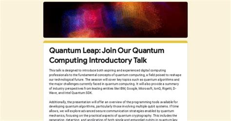 praveen gupta on linkedin quantum leap join our quantum computing