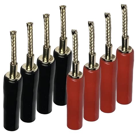 Cess 2mm Flex Pin Braided Gold Plated Banana Plug For