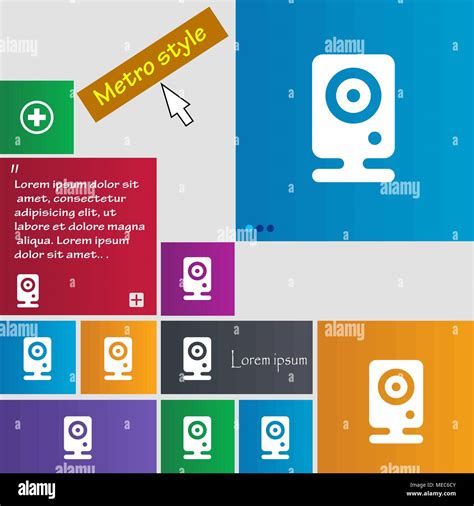 Web Cam Icon Sign Buttons Modern Interface Website Buttons With