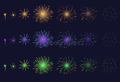 Firework Animation Set Stock Illustrations 208 Firework Animation Set