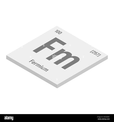 Erbium Er Gray 3d Isometric Illustration Of Periodic Table Element
