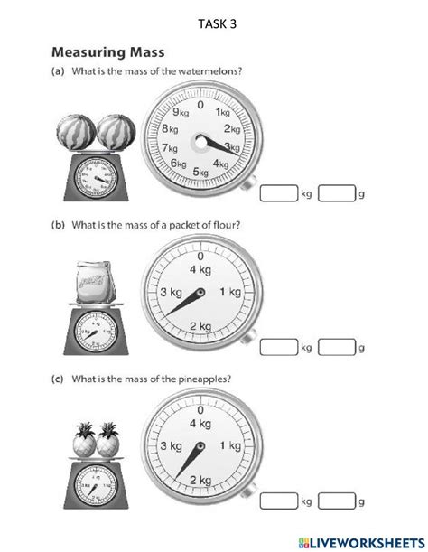 Measuring Mass Free Interactive Worksheets 4128997