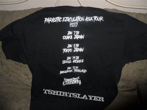 Parasite Ejaculation Asian Tour 2017 Tshirtslayer Tshirt And