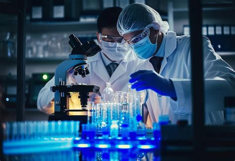 Premium Photo Photo Of Scientist Lab Researchers Working In Modern Lab With Laboratory Items