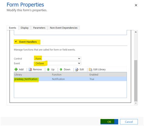 how to set form notifications in dynamics 365 crm crmonce