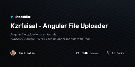 Kzrfaisal Angular File Uploader StackBlitz
