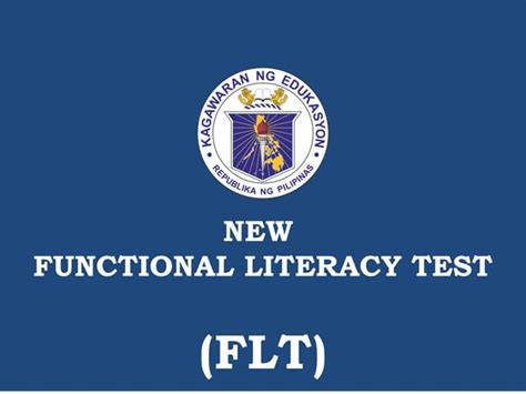 Functional Literacy Test Sample Slidepptx