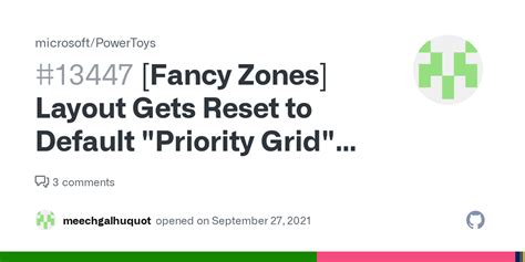 Fancy Zones Layout Gets Reset To Default Priority Grid After Each Reboot · Issue 13447