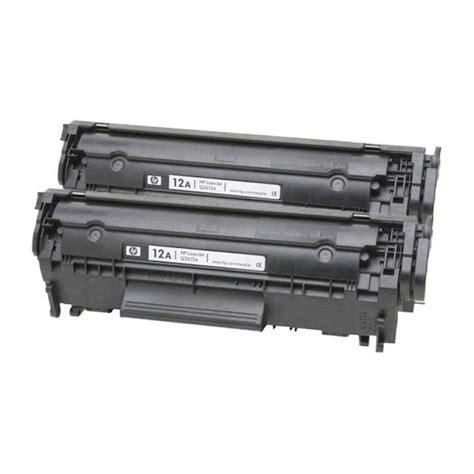Original HP 12A Black Toner Cartridge Dual Pack