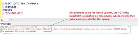 Sql Not Null Constraint Sql Bi Tutorials