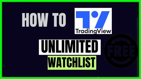 how to create unlimited watchlist in tradingview in free paid