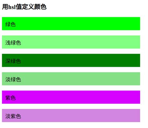 Css 基础学习 253 Css使用用 Hsl 值定义颜色 你行网