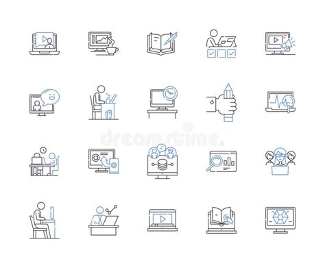 Workflow And Office Outline Icons Collection Workflow Office