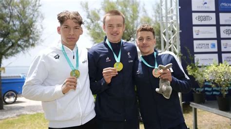 Natation En Eau Libre Lou Ann Gaudaire Et Émile Mesmacque Champions Deurope U19 Du 3 Km
