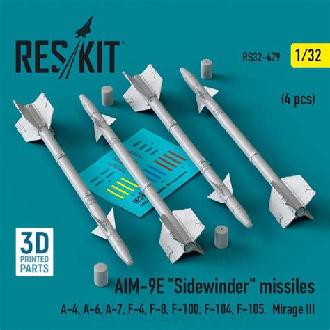 Aim 9e Missiles Reskit Rs32 0479 1 32
