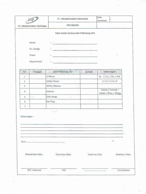 Form Ppe Pdf