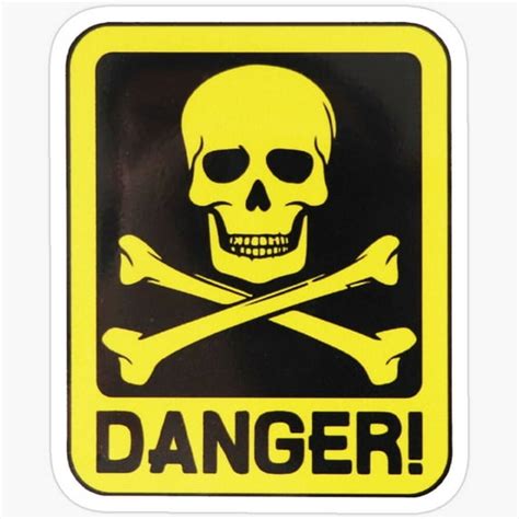 Danger Sign Sticker Phone Decal Water Bottle Stickers Car Decals