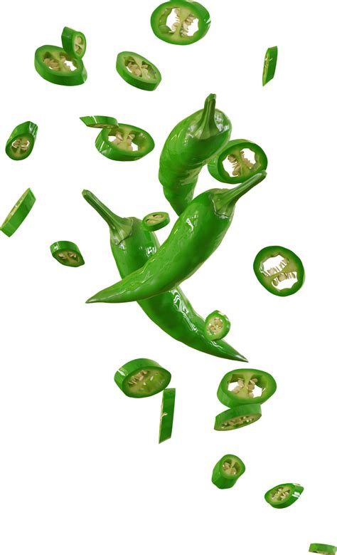 Green Chilli Slices 46543969 Png