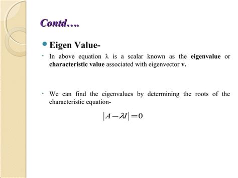 Eigenvalues And Eigenvectors Ppt Physics Science