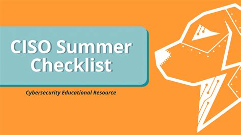 Ciso Summer Checklist Cybermaxx