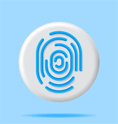 Premium Vector 3d Fingerprint Icon Isolated