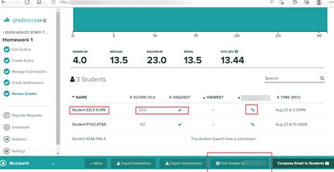 Gradescope Homework Assignment Teaching College