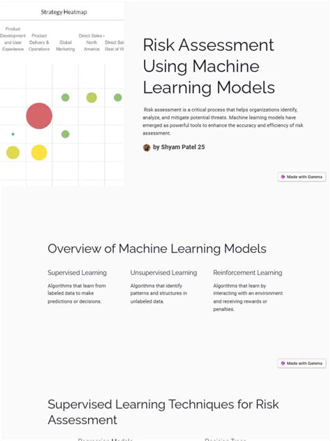 risk assessment using machine learning models project pdf machine
