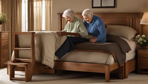 Safe Bed Steps For Elderly Elevated Bed Access
