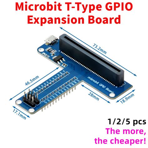 125pcs Microbit T Type Gpio Expansion Board Microbit V15 V2 V22