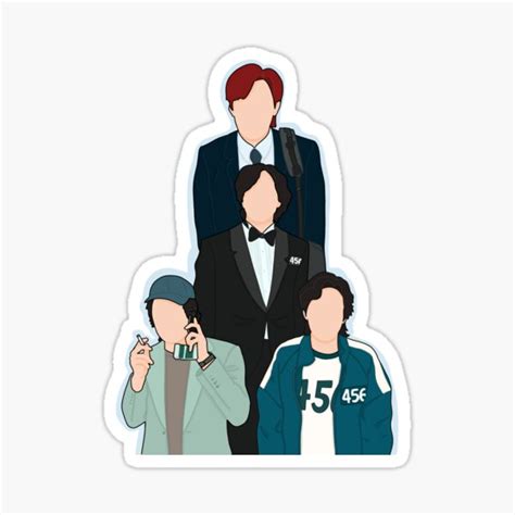 Squid Game Player Sticker For Sale By MomosDrawing Redbubble