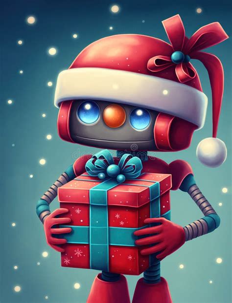 Cute Robot Waving Hand With A Smile Over Minimal Background With Copy