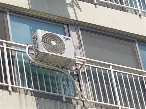 원주에어컨설치 앵글 설치후 실외기 설치사진입니다 깔끔하죠