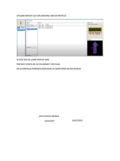 Utilizar Display Lcd Con Arduino Uno En Proteus Pdf
