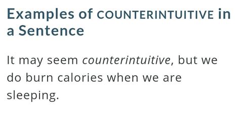 Examples Of Counterintuitive In A Sentence