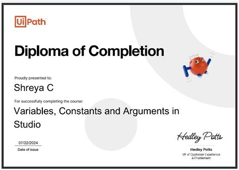 Shreya C On Linkedin I Am Excited To Post The Certificate Of Completion Of Course Variables