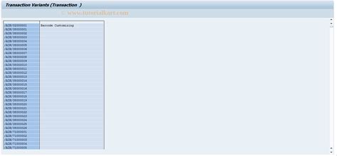 OLMRLIST SAP Tcode Maintain List Variant OLMRLIST SAP Tcode Maintain List Variant