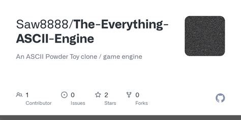 GitHub Saw8888 The Everything ASCII Engine An ASCII Powder Toy Clone