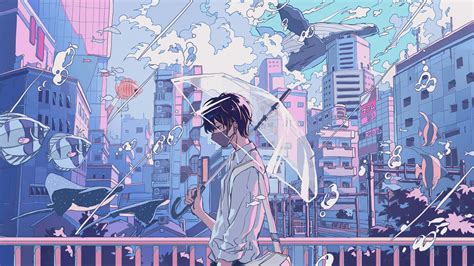 Download Admire The Tranquility Of An Aesthetic Anime Background