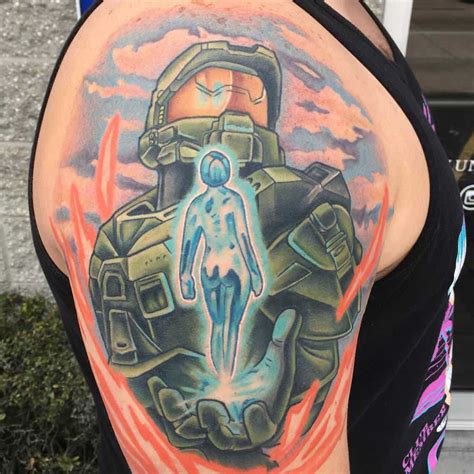 Name With Halo Tattoo