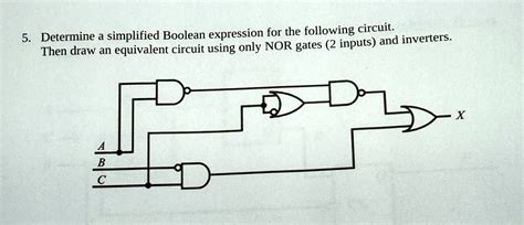 5 Determine A Simplified Boolean Expression For The Following Circuit