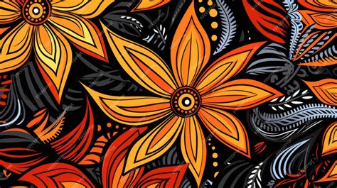 Premium Photo Floral African Pattern Illustration Vibrant Spirit Of
