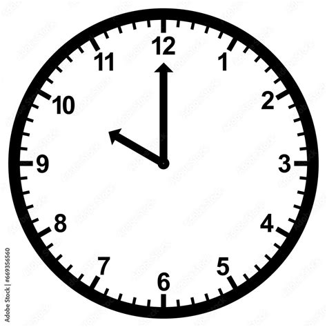 Vector Illustration Of Ten Oclock Icon Sign And Symbol Colored Icons