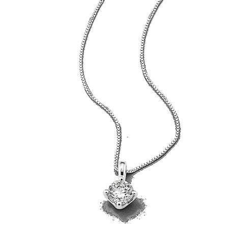 1 Ctw Diamond Solitaire Pendant In White Gold Shane Co