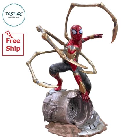 Posture Mô Hình Avenger Người Nhện Spider Man Phóng Tơ Cao 23 Cm Nặng 430 Gram Figure Avenger