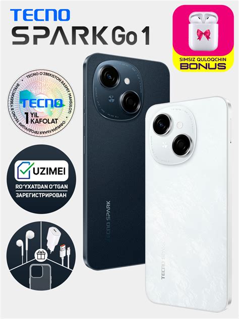 Смартфон Tecno Spark Go 1 4 4 128 ГБ Bonus купить по низким ценам в