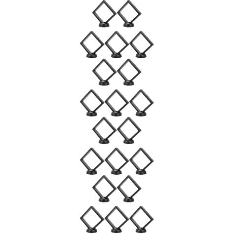 Masteelf 20 Pcs Small Display Boxes Jewelry Display Stands Floating Display Cases Challenge